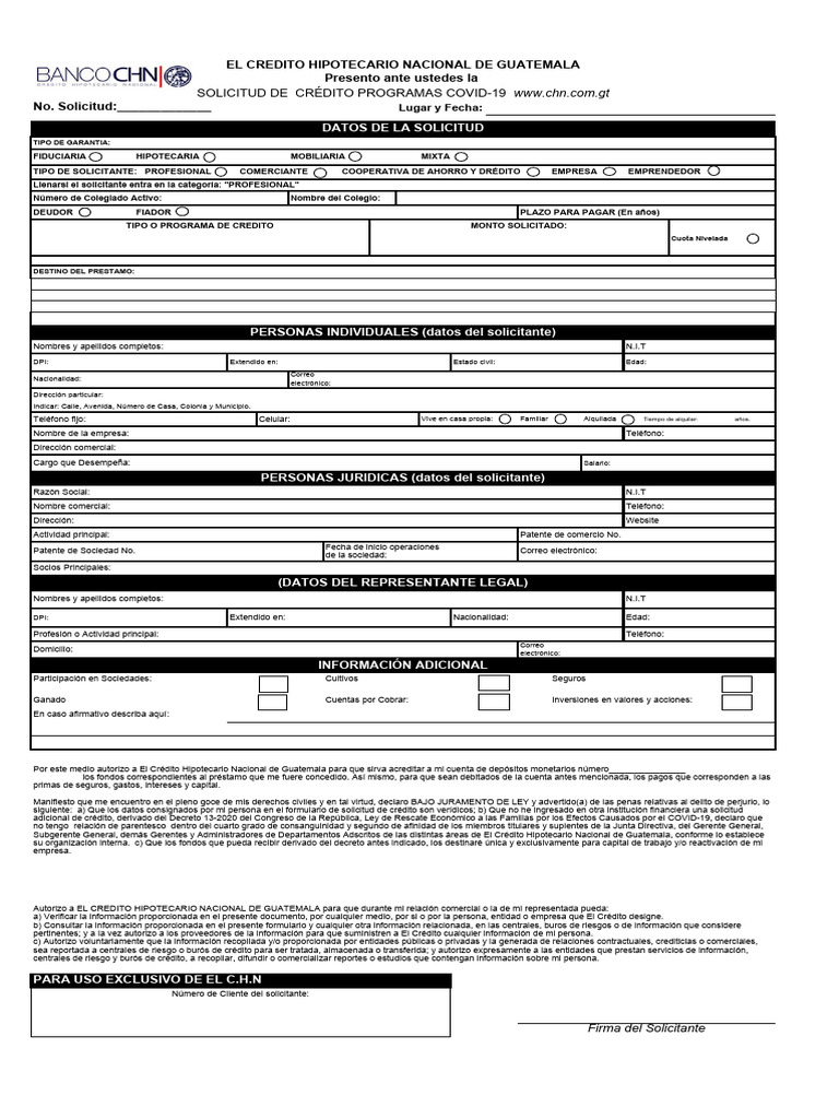 Formulario Codeudor Programa Fondo Protección Capitales | PDF | Hipotecas | Guatemala