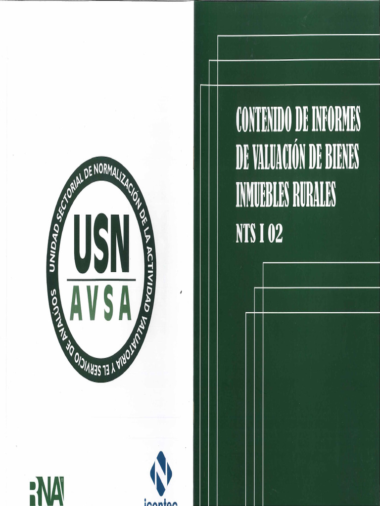 NTS I 02 Contenido de Informes de Valuacion de Bienes Inmuebles Rurales ...