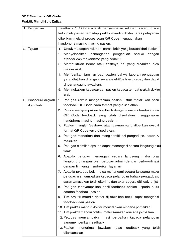 SPO Feedback QR Code | PDF
