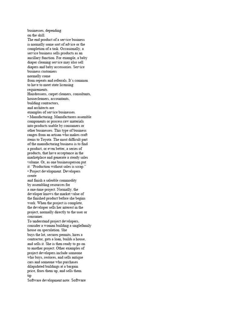 Types of Business Models Explained | PDF