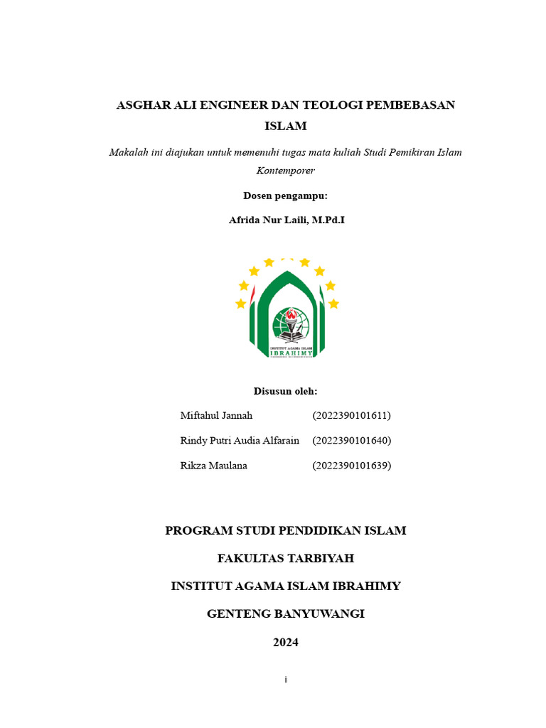 Asghar Ali Engineer Dan Teologi Pembebasan Islam | PDF | Agama & Spiritualitas