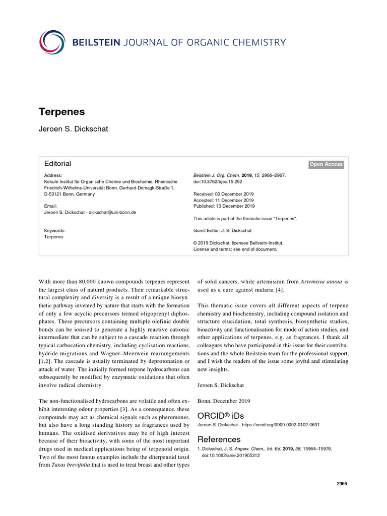 Terpenes | PDF | Chemical Reactions | Chemistry