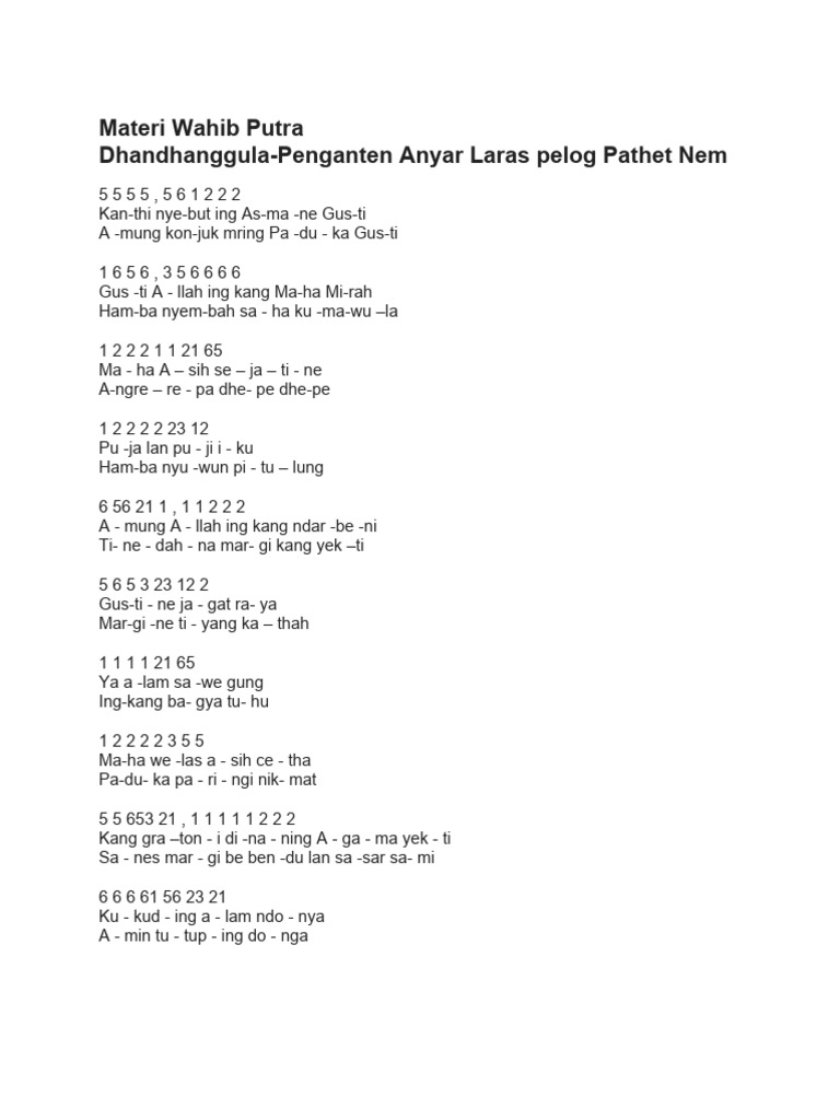 Macapat Mapsi | PDF