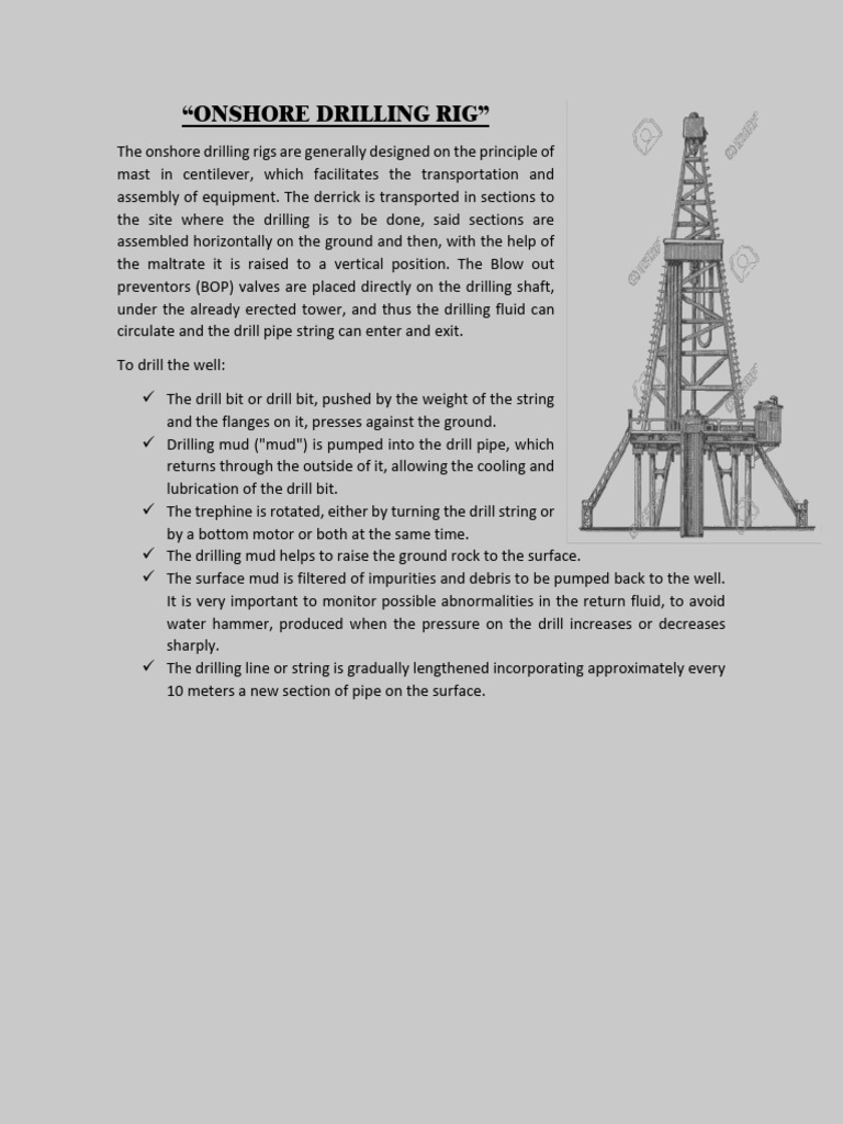 Onshore Drilling Rig Operations Explained | PDF