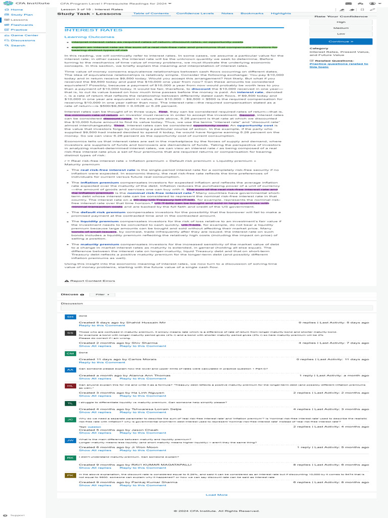 Interest Rates - Prerequisite CFA Level 1 | PDF | Interest | Interest Rates