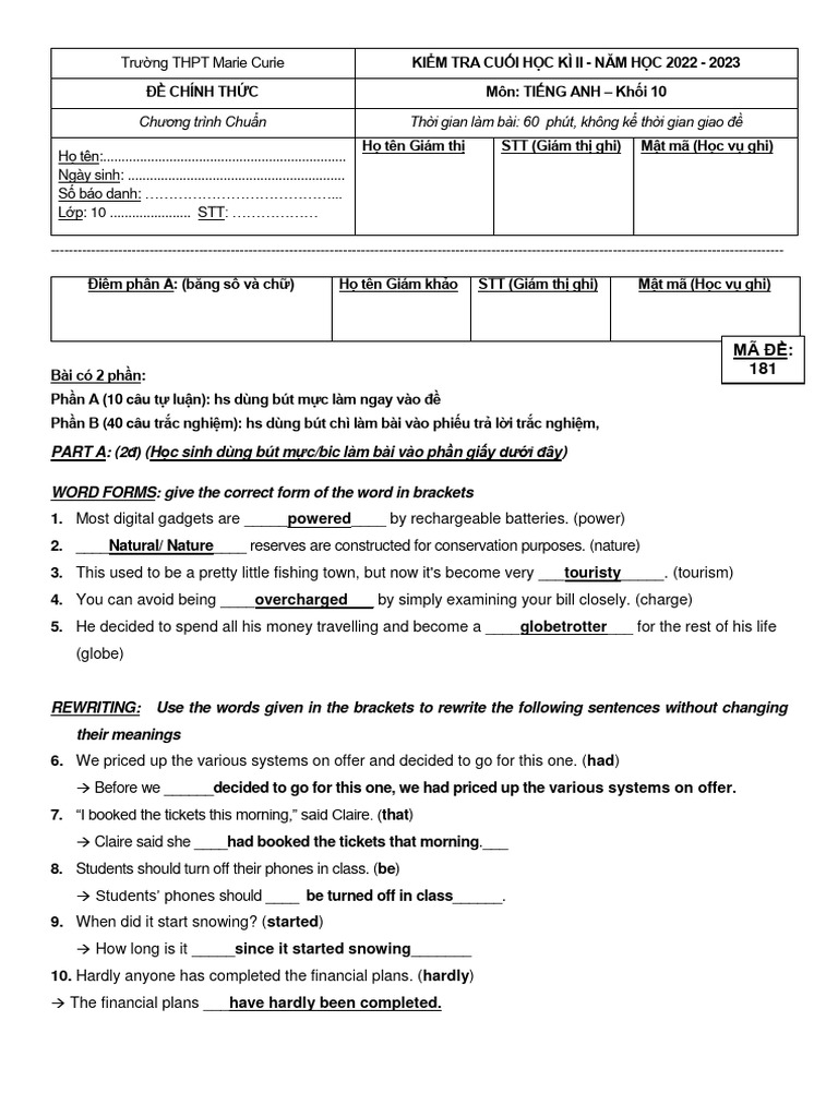 Dapan Anh k10 ktchk2 22 23 File Goc Co Phach 1 - 95202318473 | PDF