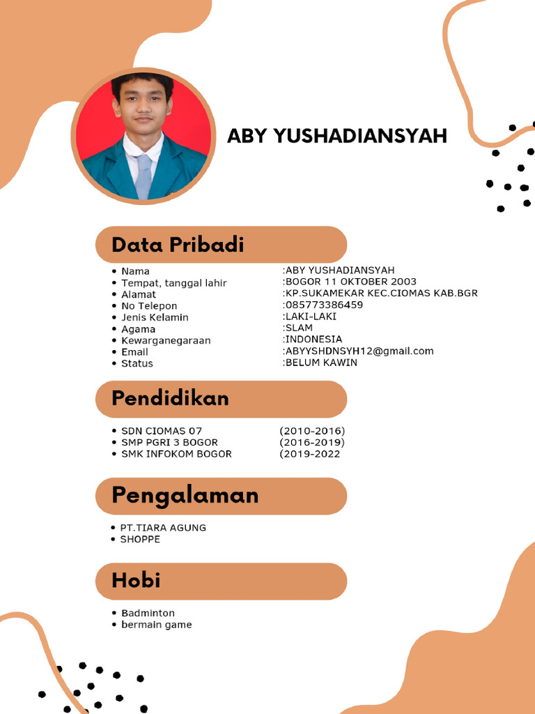 CV Aby Yushadiansyah | PDF