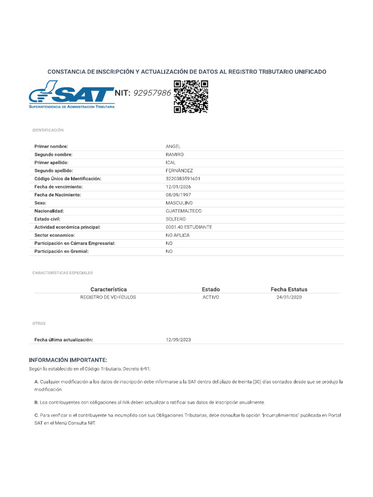 Nit Actualizado | PDF