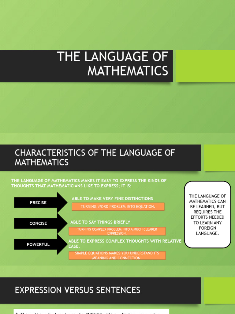 The Language of Mathematics | PDF | Mathematics | Truth