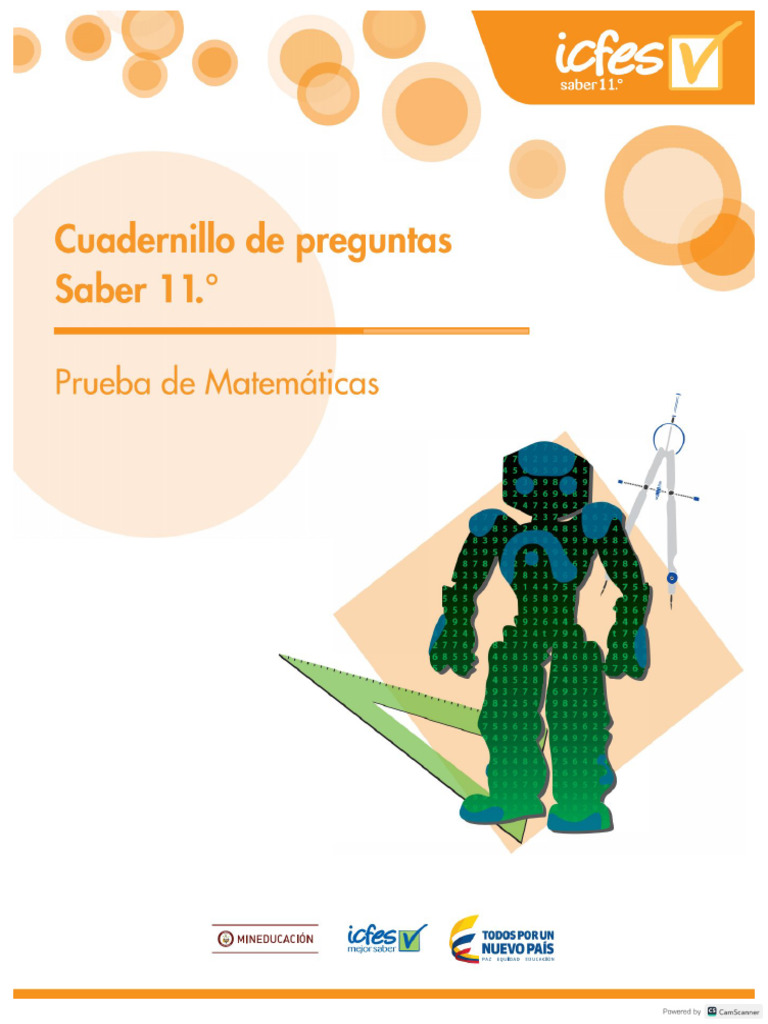 Cuadernillo de Preguntas Saber 11 - Pueba de Matemáticas | PDF