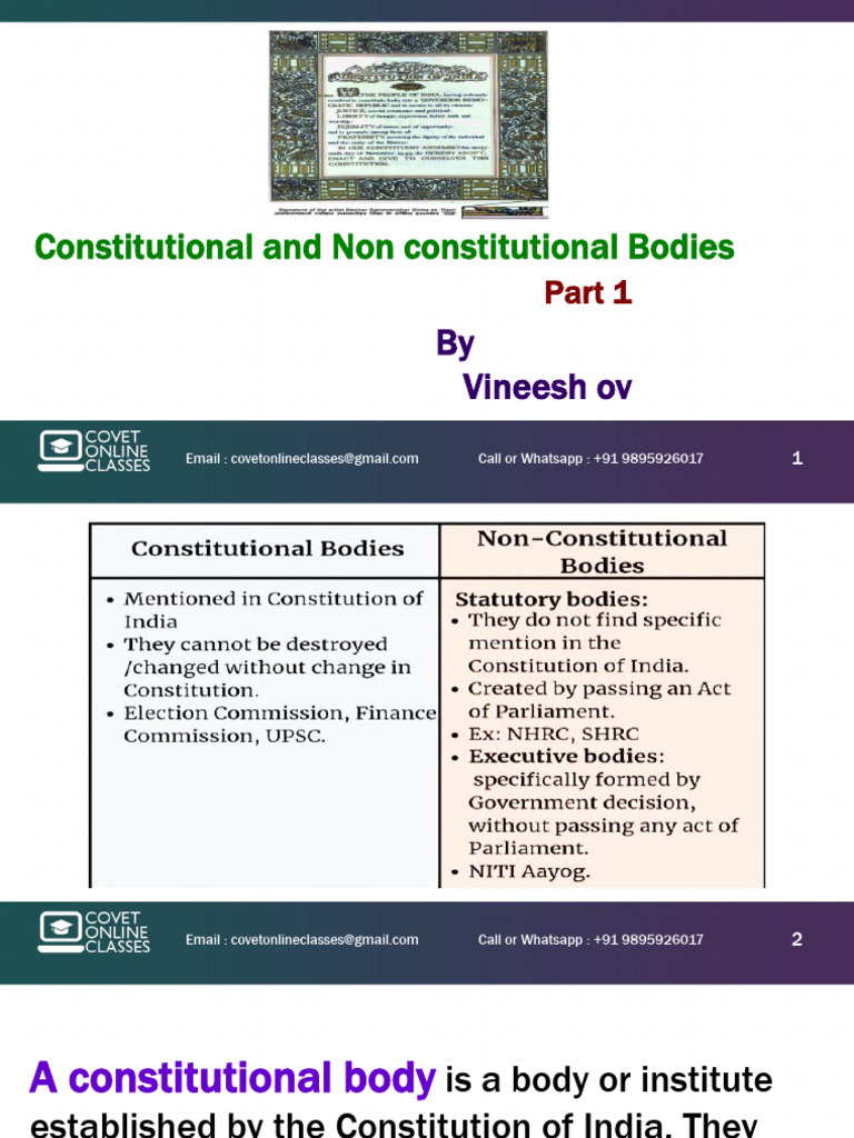Constitutional and Non Constitutional Part 1 | PDF | Justice | Crime ...