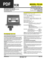 Ps10 Series: Pressure Switch | PDF | Switch | Fire Sprinkler System