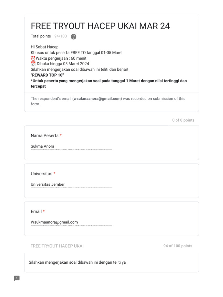 Free Tryout Hacep Ukai Mar 24 | PDF