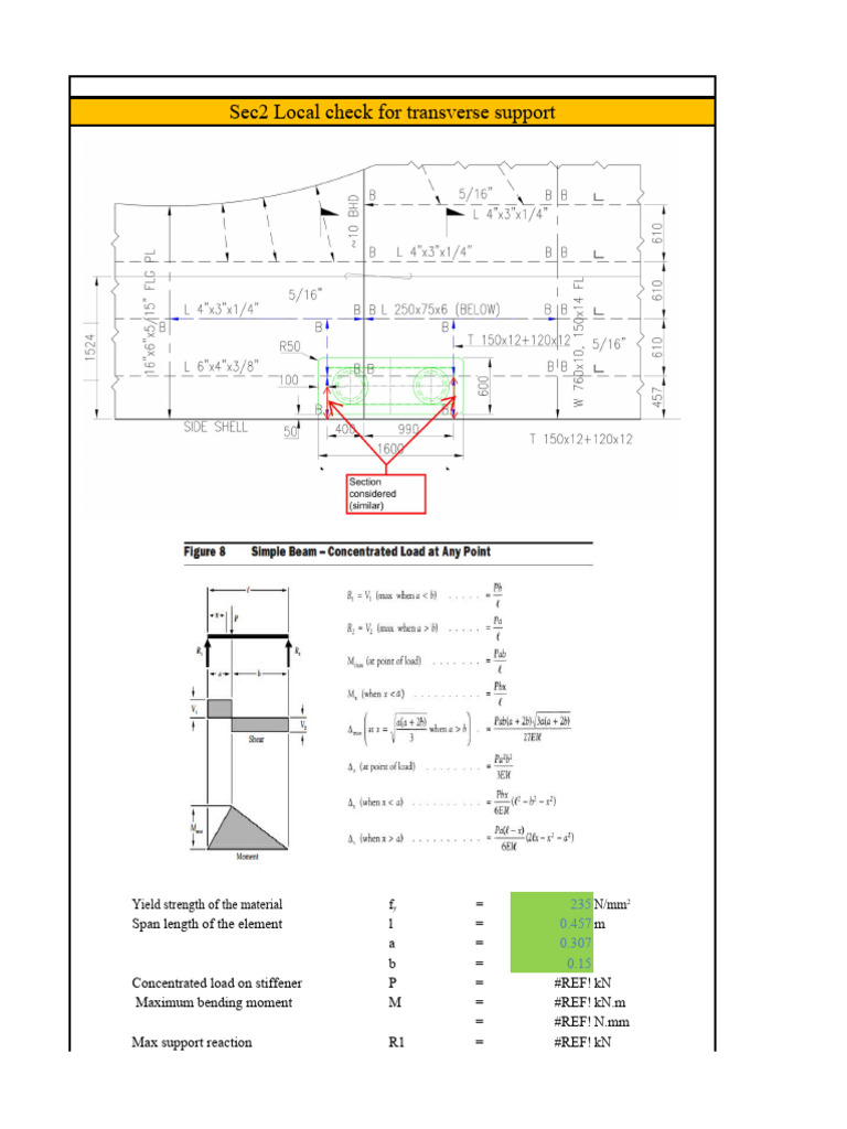Bollard Underdeck Calc | PDF | Bending | Strength Of Materials