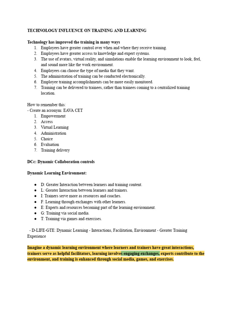 Technology Influence On Training and Learning | PDF | Augmented Reality | Educational Technology