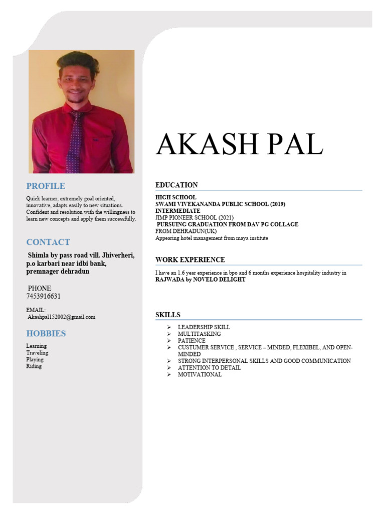Akash Pal Resume | PDF