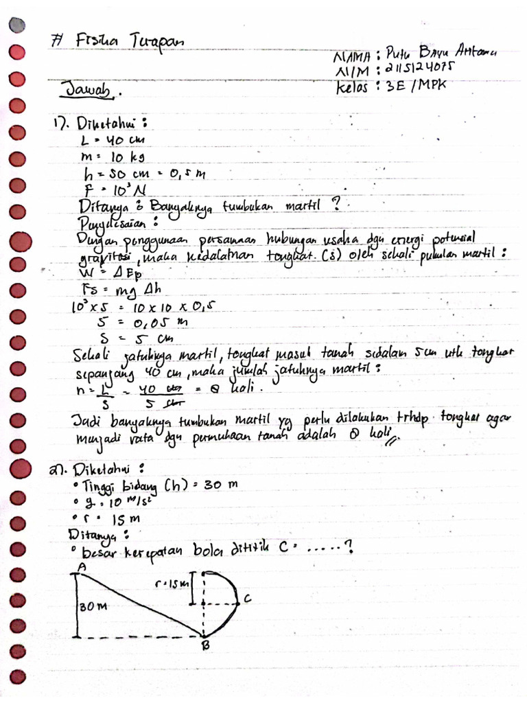 15 - Putu Bayu Aritama - Usaha Dan Energi | PDF