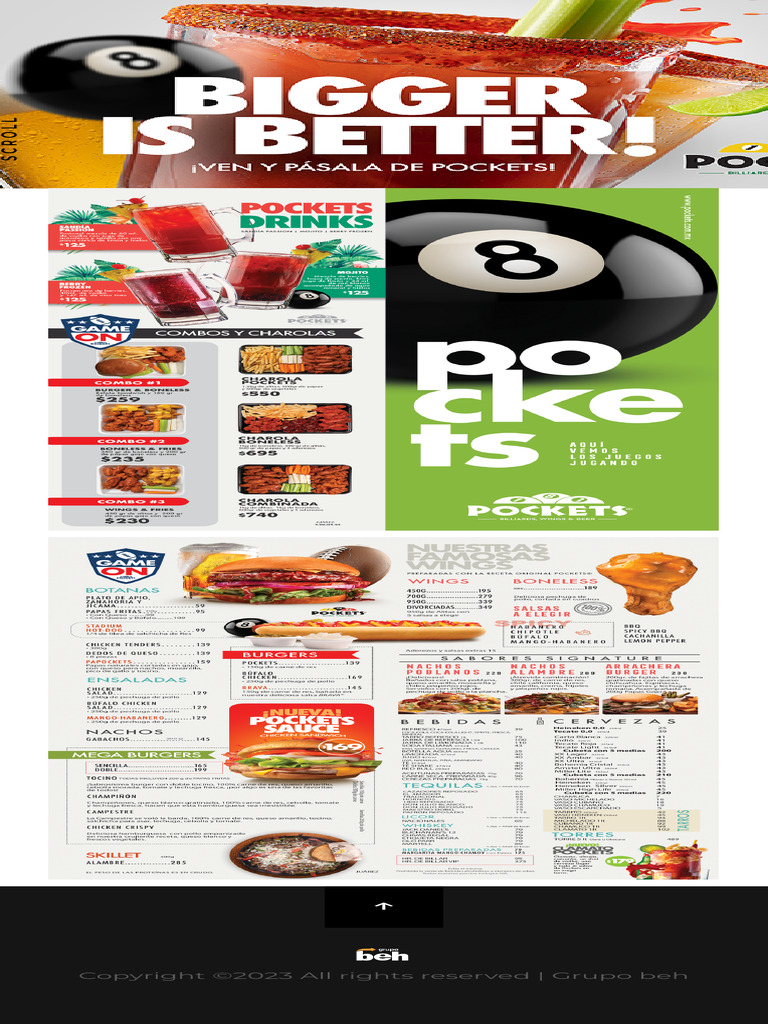 Pockets Menu Norte | PDF