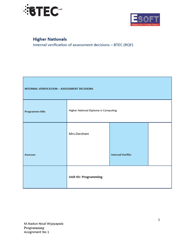 BTEC Computing Assessment Guide | PDF | Computer Programming | Integrated Development Environment