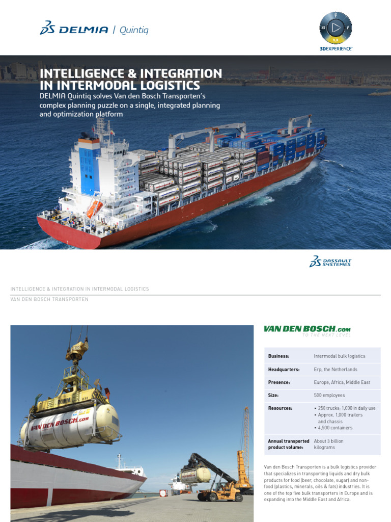 Van Den Bosch Transporten Delmia Quintiq Case Study | PDF | Logistics