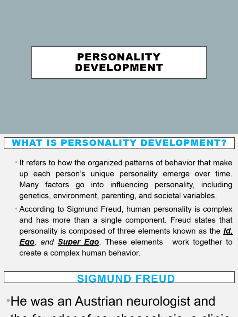 CHAPTER 1 Personality Development | PDF | Id | Oedipus Complex