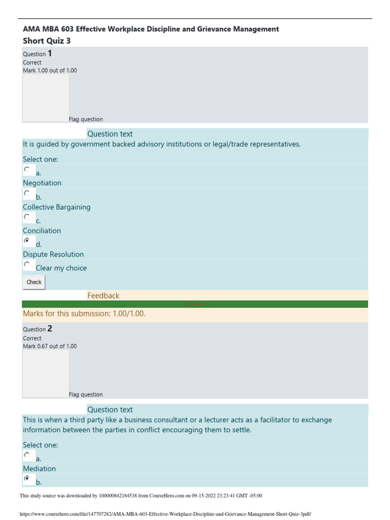 AMA MBA 603 Effective Workplace Discipline and Grievance Management ...