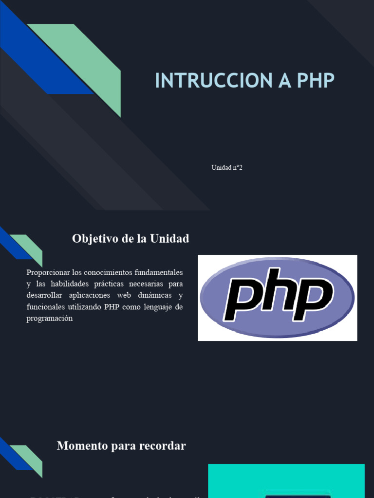 PHP Introduccion | PDF | Php | Servidor web