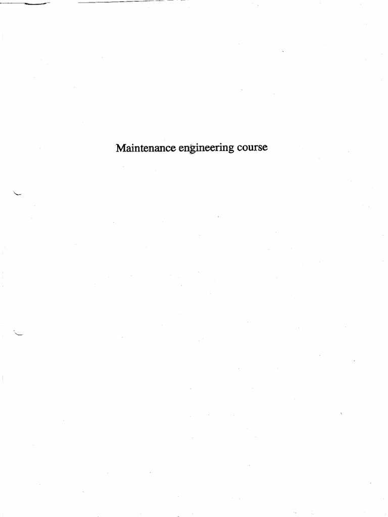 Plant Maintenance Engineering Course 1998 (III) | PDF Plant Maintenance Engineering Course 1998 (III) | PDF