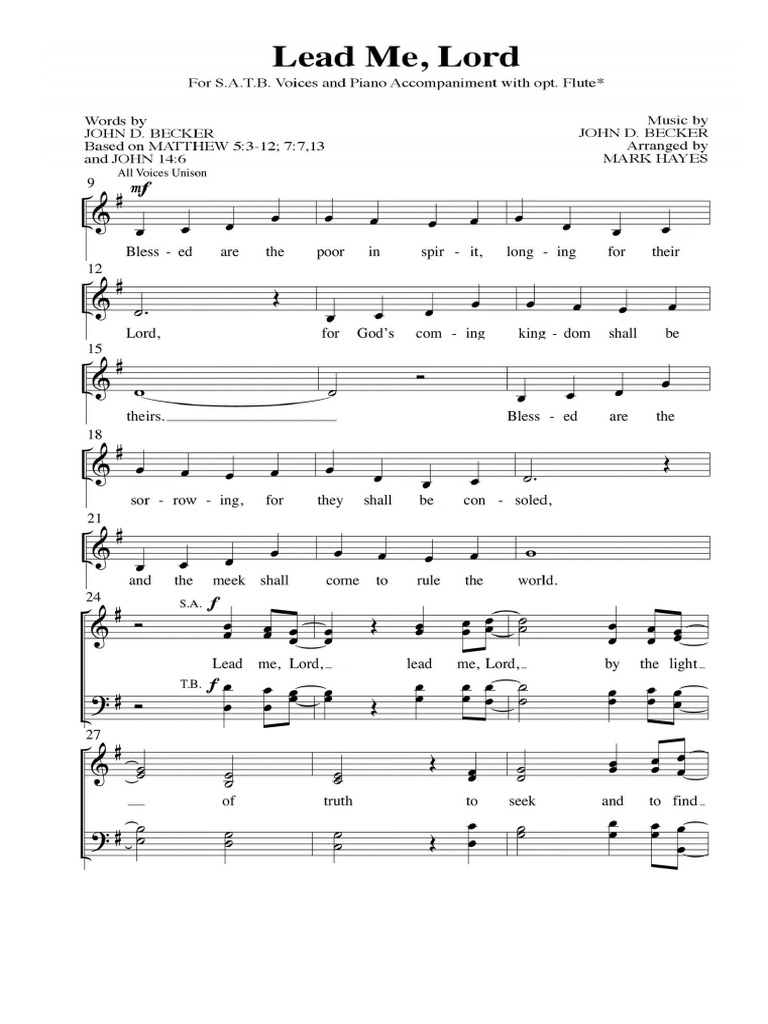 Lead Me, Lord Satb | PDF
