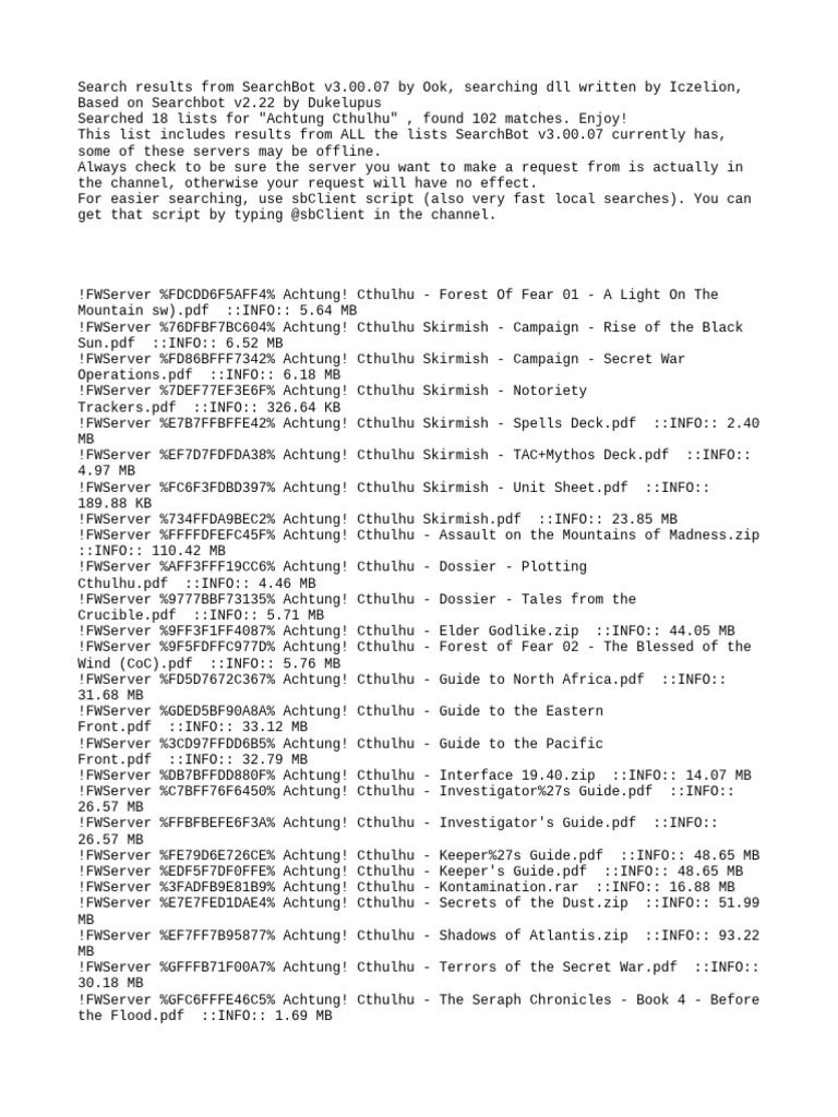 Achtung! Cthulhu Resource List | PDF | History