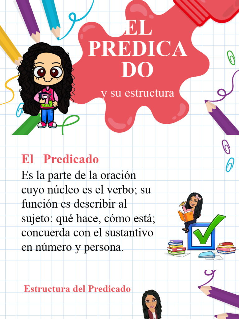 Estructura del Predicado en Gramática | PDF | Verbo | Predicado (Gramática)