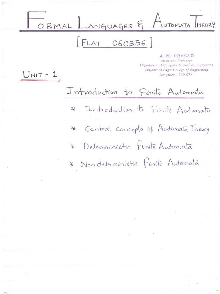 Flat Unit - I | PDF