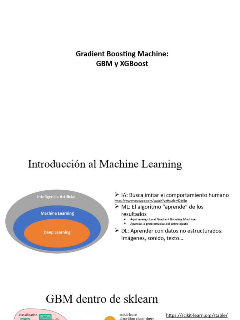 Gradient Boosting Machine: GBM Y Xgboost | PDF | Aprendizaje automático | Inteligencia artificial