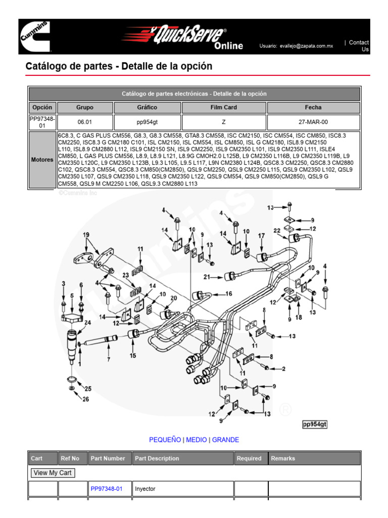 Catálogo de Partes para Motores | PDF | Mechanical Engineering | Engines