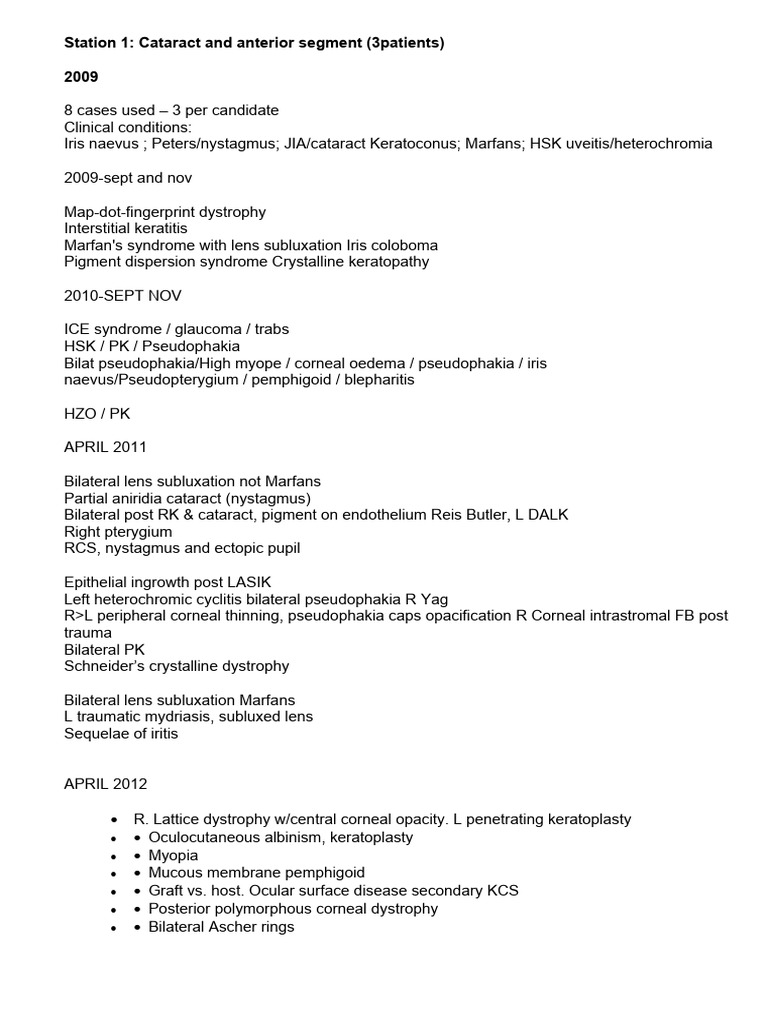 Ophthal Osce | PDF | Glaucoma | Cornea