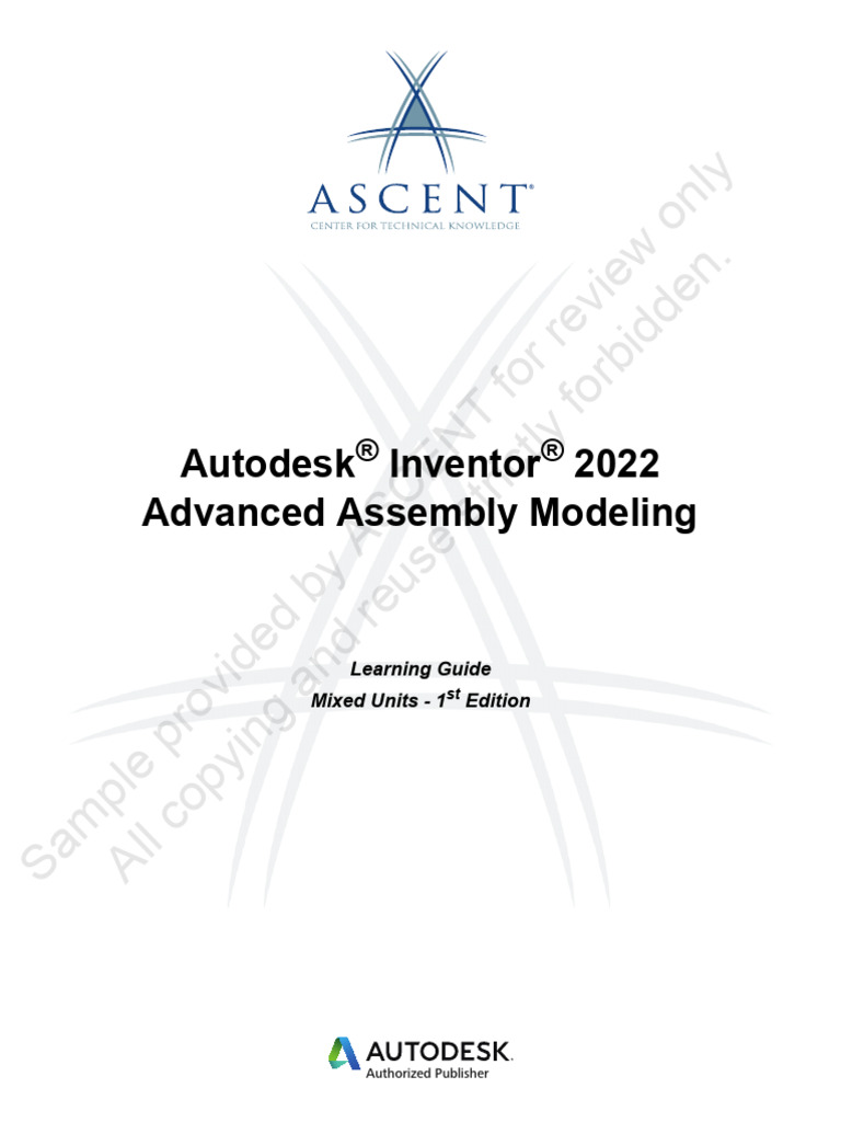 Inventor 2022 Advanced Assembly Modeling | PDF | Autodesk