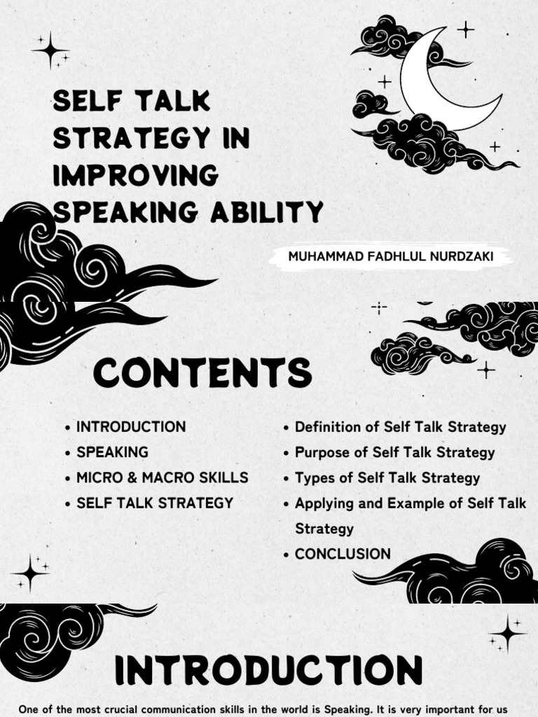 Self Talk Strategy in Improving Speaking Ability | PDF | Communication ...