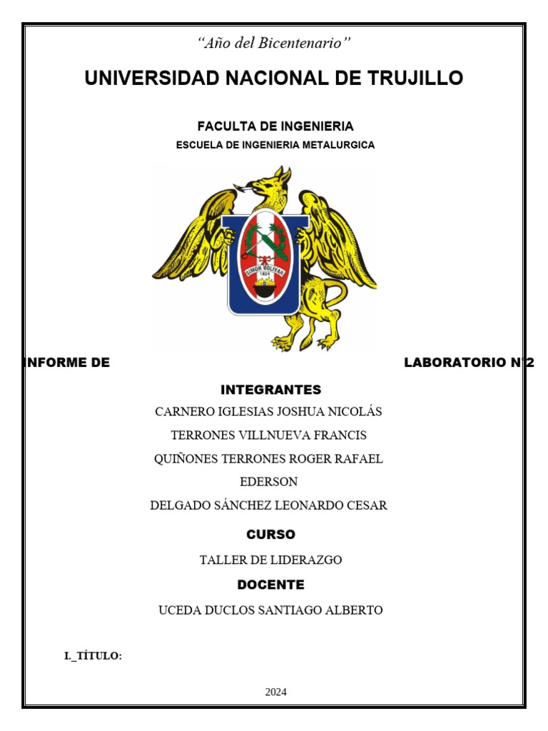 Informe de Laboratorio Grupo 7C | PDF | Materiales | Sector secundario ...