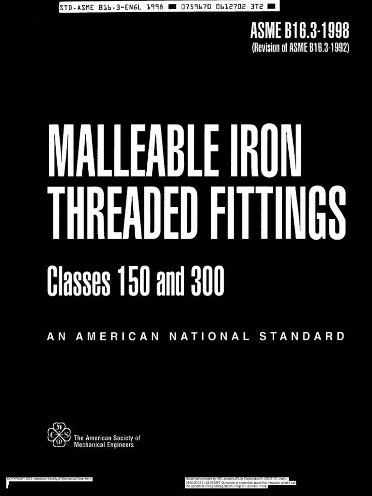 Asme B16 3 Download Free Pdf Pipe Fluid Conveyance Mechanical