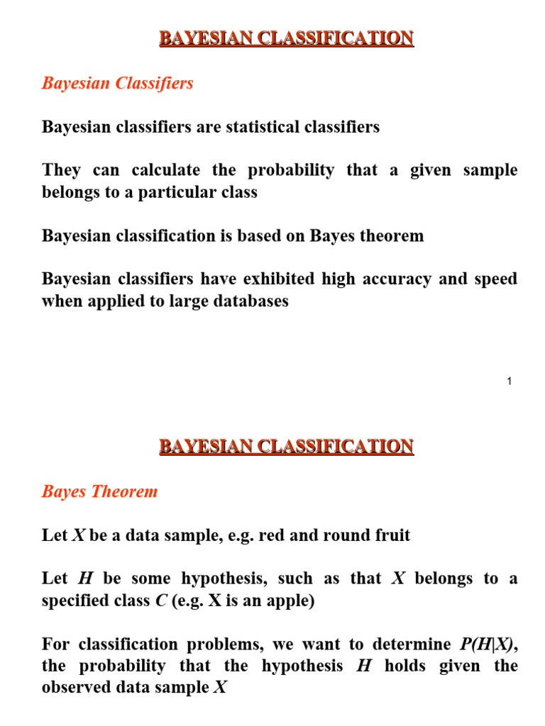 14 - Naive Baysean Classification | PDF | Statistical Classification | Bayesian Inference