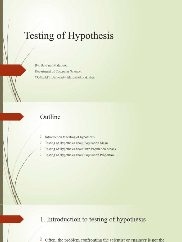 Testing of Hypothesis | PDF | P Value | Hypothesis