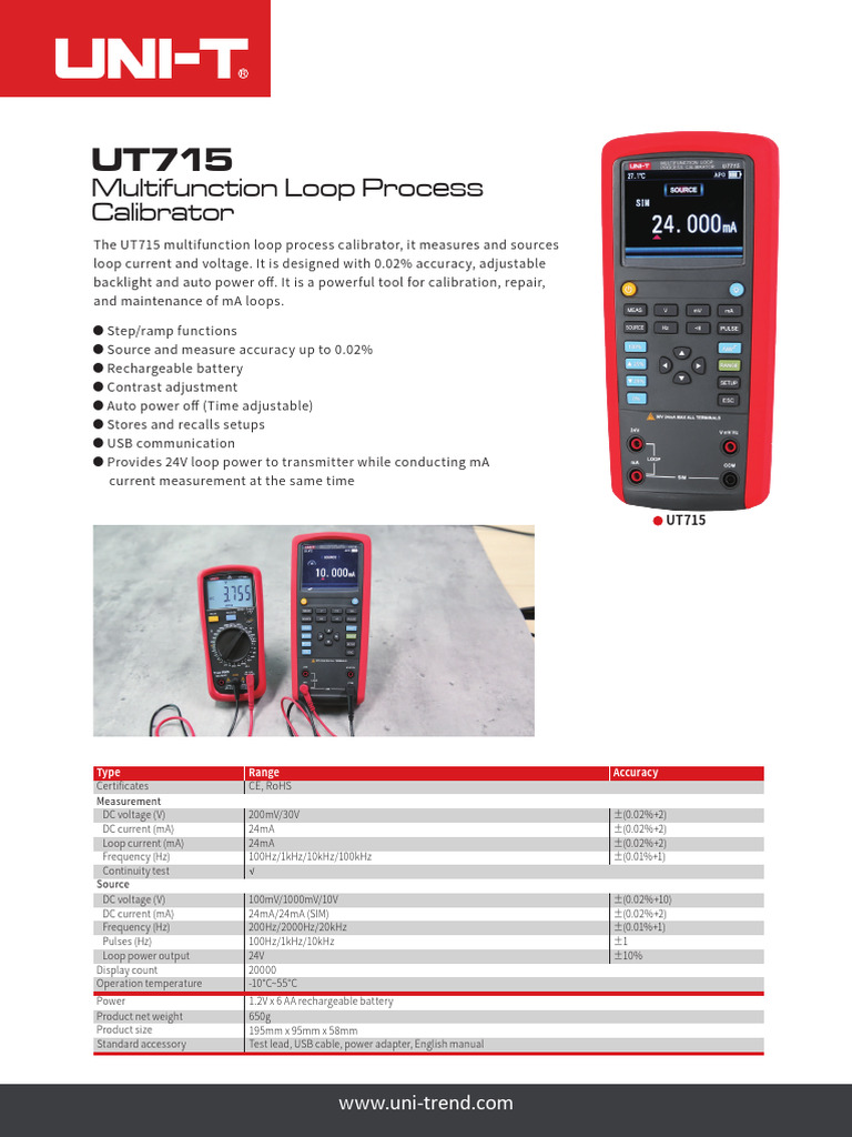 UT715 Data Sheet | PDF