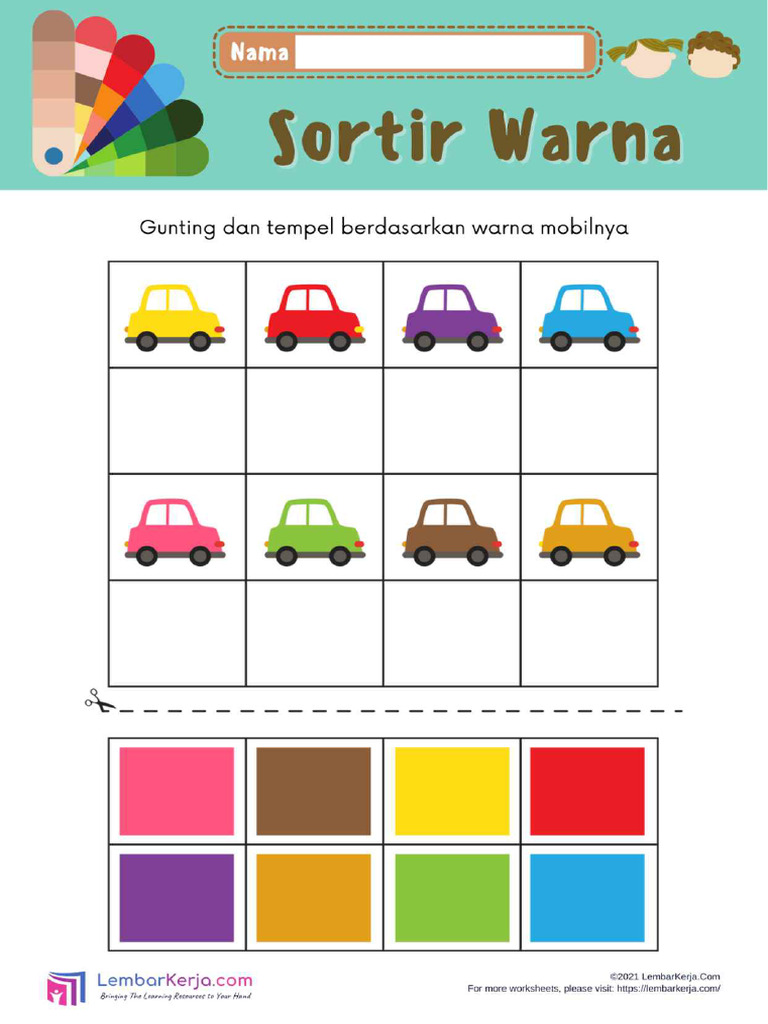 Mencocokan Gambar Dan Gunting Tempel Anak Paud | PDF