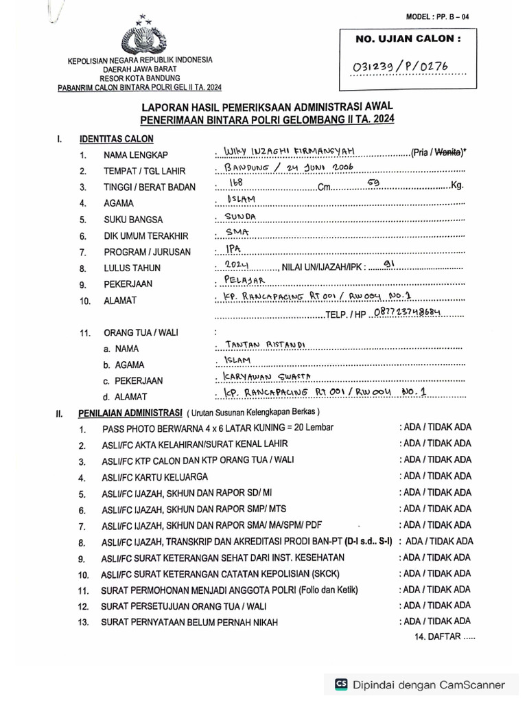 Susunan Berkas 4 Rangkap | PDF