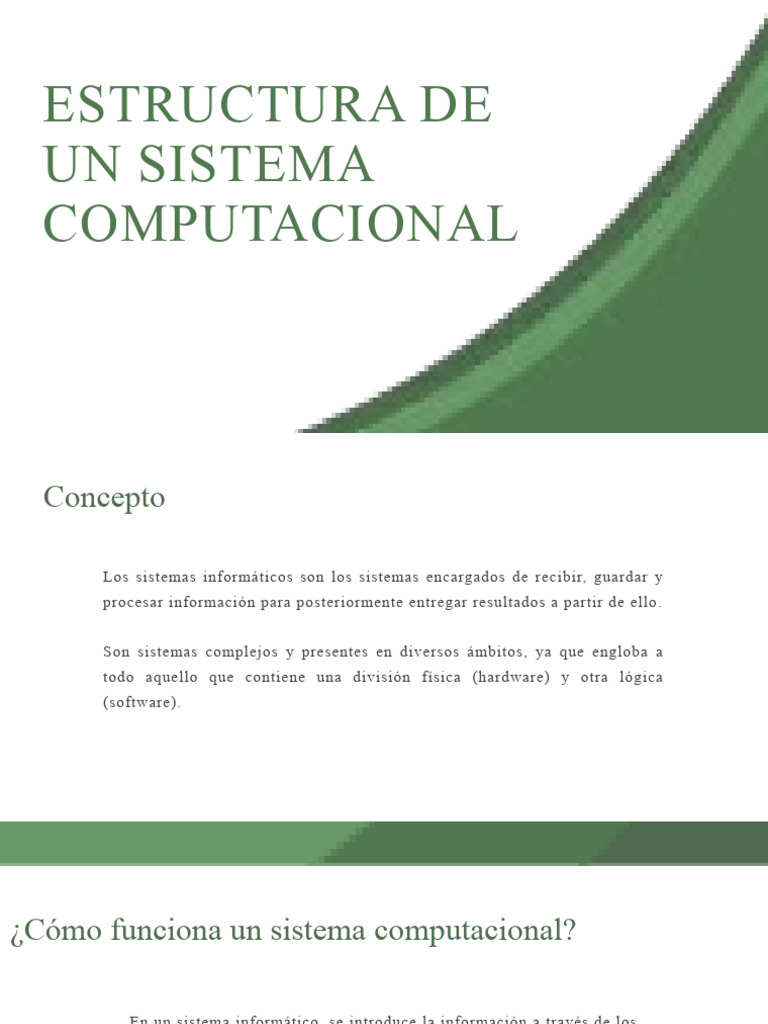 Estructura de Un Sistema Computacional | PDF | Periférico | Hardware de ...