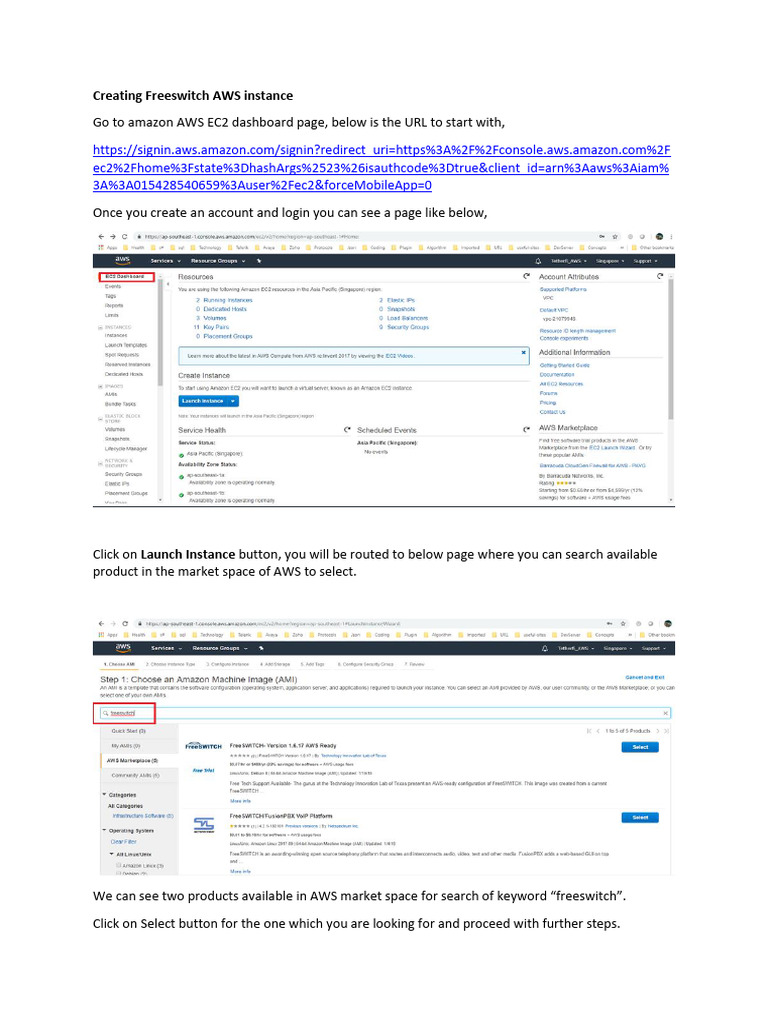 AWS Freeswitch Setup Guide | PDF