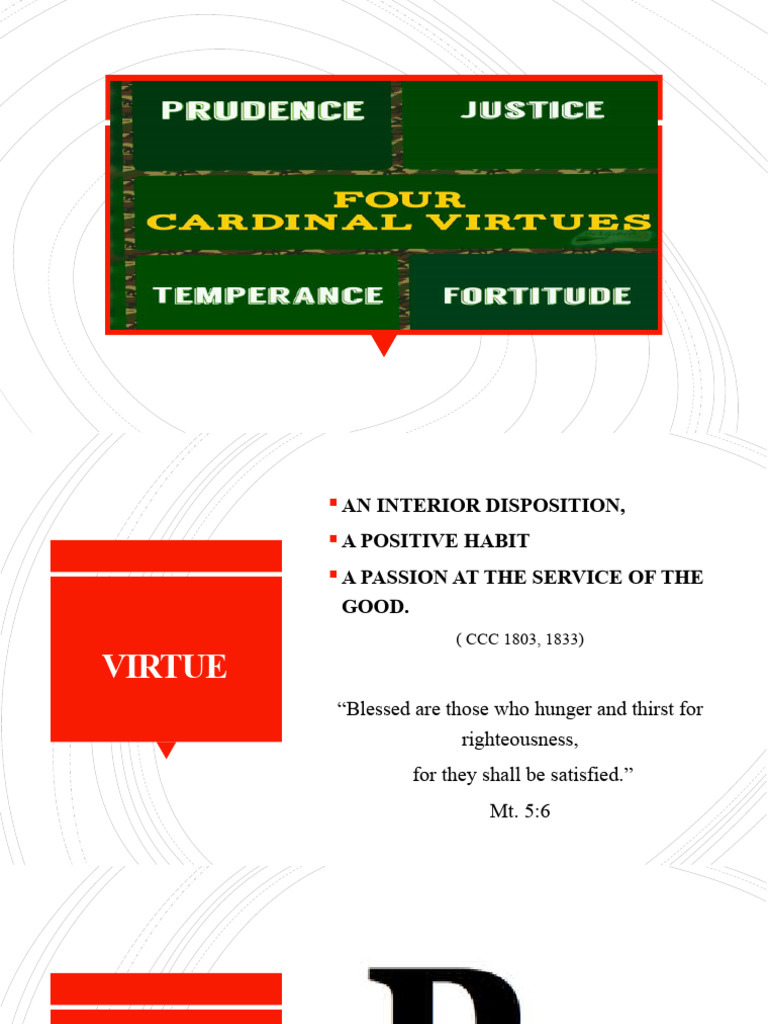 8 Cardinal Virtues | PDF | Virtue | Prudence