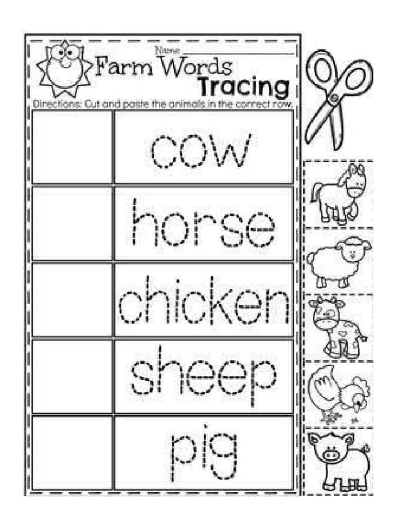 Farm Animals Kindergarten | PDF