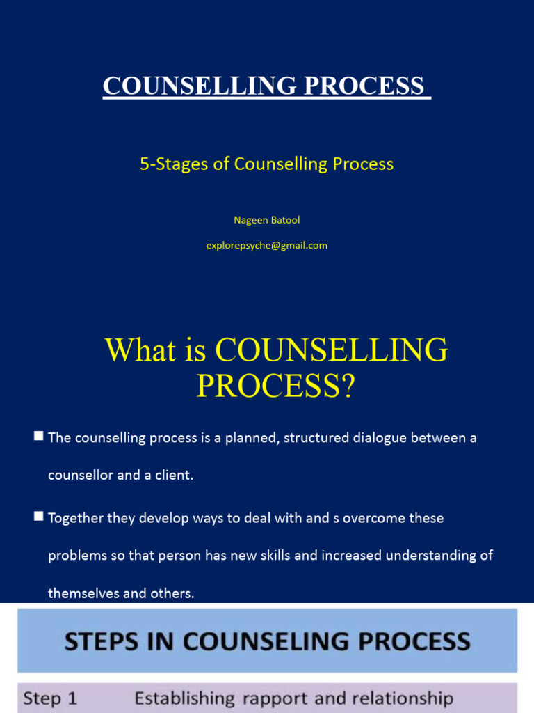 Counselling Process | PDF | Career & Growth