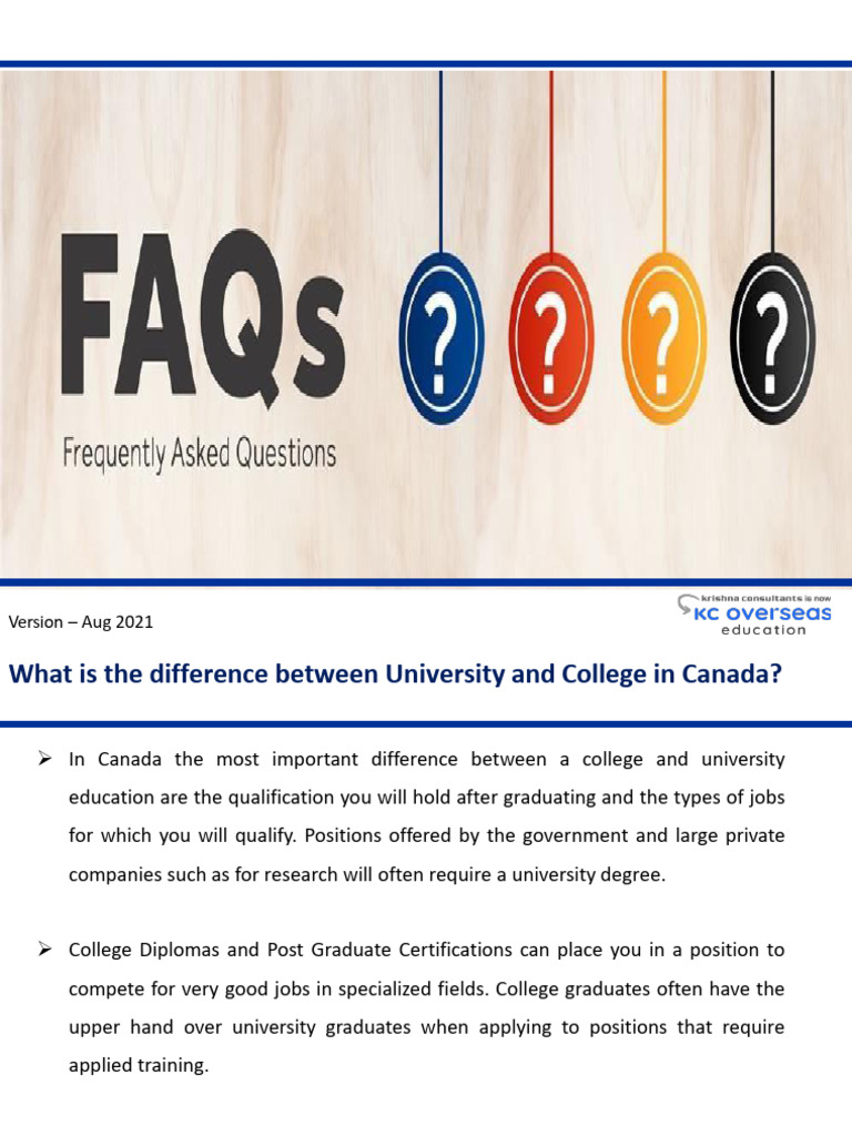 Canada FAQ | PDF | Academic Degree | Diploma